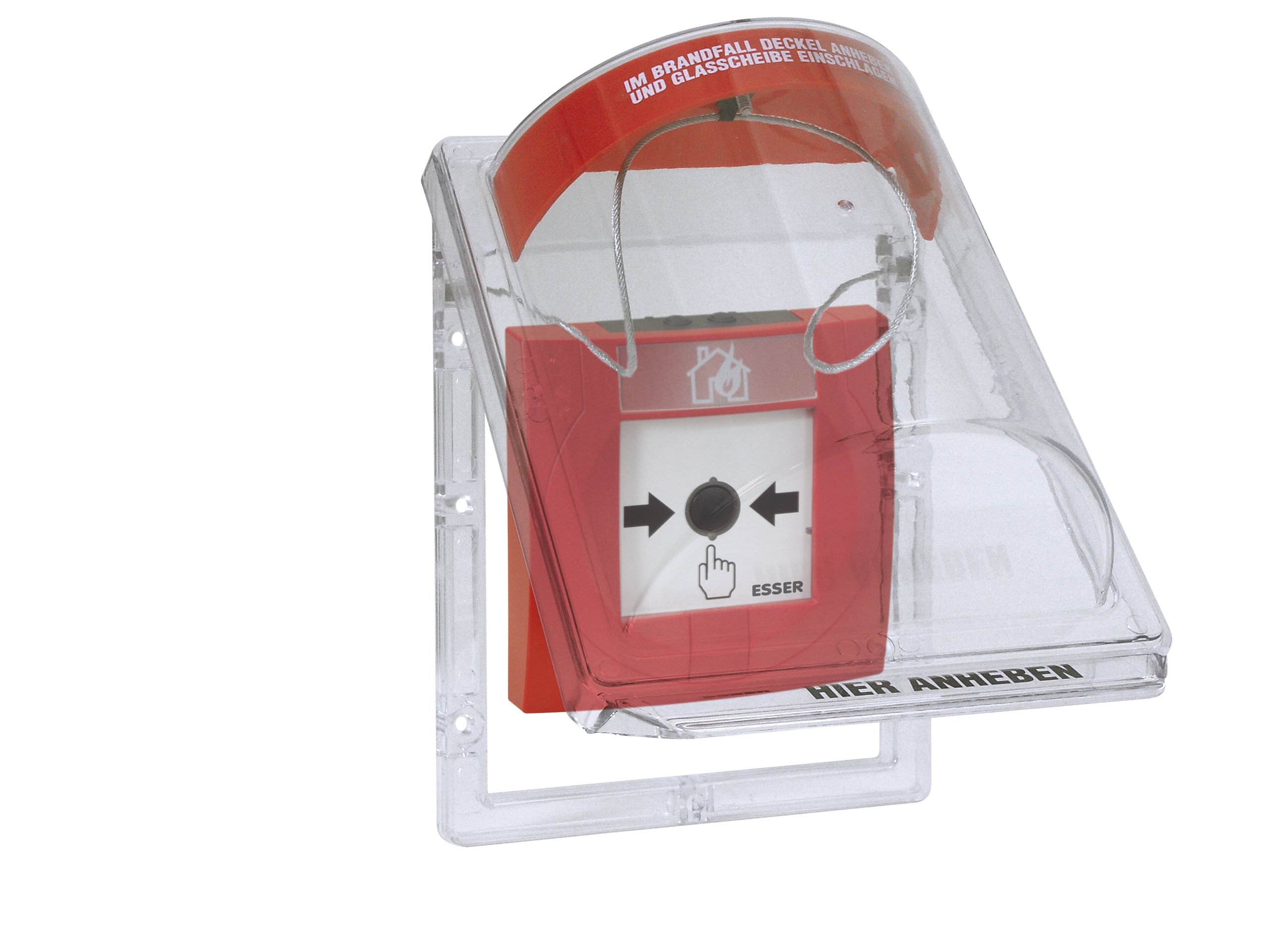 Protective cover for manual call points, German - Business | HLS Austria